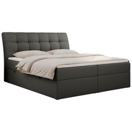 BOXBETT DIEGOS 120/200 Dunkelgrau Kunstleder - H3