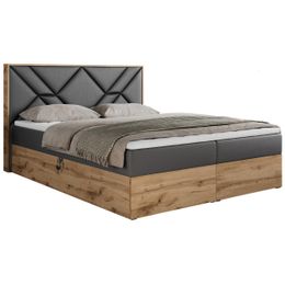 BOXBETT GUNAR - 120/200 Dunkelgrau Kunstleder - H4