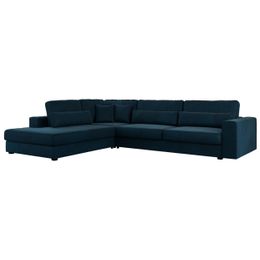 ECKSOFA Savona Dunkelblau Velvet - links