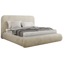 POLSTERBETT BENEA CLASSIC 160/200 - Beige Velvet - Schaum-Matratze