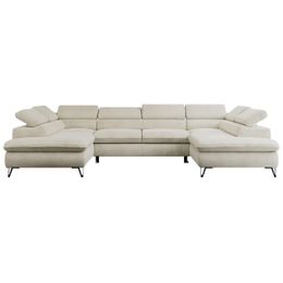 WOHNLANDSCHAFT PETER U Velvet Beige