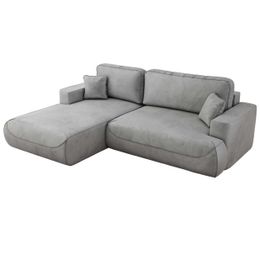 ECKSOFA OVO L Hellgrau Velvet - Links Seite