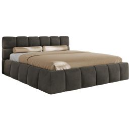 POLSTERBETT NIRA CLASSIC 140/200 - Dunkelgrau Velvet - ohne Matratze
