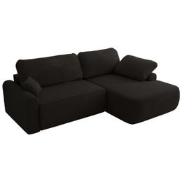 ECKSCHLAFSOFA CUBO L Schwarz Boucle - rechts