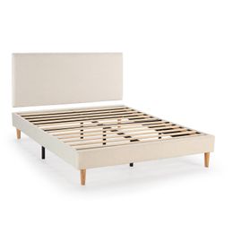 POLSTERBETT + Kopfteil 140x200 cm Niebla, Beige