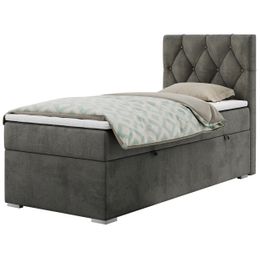 BOXBETT ALDA 90/200 Dunkelgrau Velvet - H3 - Rechts Seite