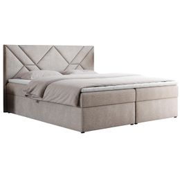 BOXBETT NEOMI 120/200 - Beige Strukture - H4 - Visco