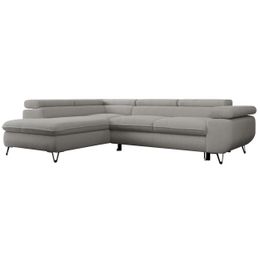 ECKSOFA PEDRO L Hellgrau Boucle - Links Seite