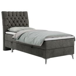 BOXBETT MILEN 90/200 Dunkelgrau Velvet - H3 - Links Seite