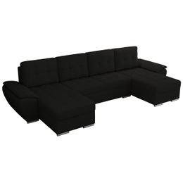 WOHNLANDSCHAFT UMBRIA U Schwarz Boucle