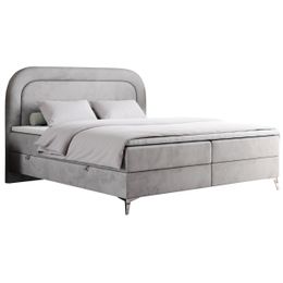 BOXBETT EIRA 120/200 Hellgrau Velvet - H3