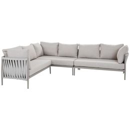 Amatio Select Loungegarnitur, Hellgrau, Metall, Textil, F&uuml;llung: Polyester,Schaumstoff, L-Form, 296x229 cm, Loungem&ouml;bel, Gartenlounge-Sets