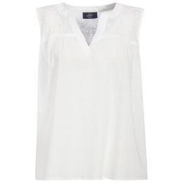 Gina Benotti Damen Bluse mit Broderie Anglaise-Stickerei