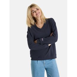 LIEBLINGSST&Uuml;CK Sweatshirt LIEBLINGSST&Uuml;CK "TatjanaL", Damen, Gr. L, 490, navy, 95% Baumwolle, 5% Elasthan, normal, Rundhals, Sweatshirts Sweatshirt, mit 95% Baumwoll-Anteil