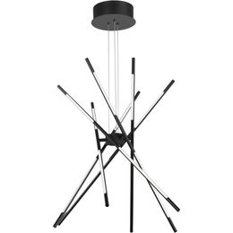 NOVA LUCE LED-H&auml;ngeleuchte "RACCIO", schwarz, 12, &Oslash; 85cm H: 31cm, 1 Stk., Leuchten, Mit Leuchtmittel; Fernbedienung; Dimmbar