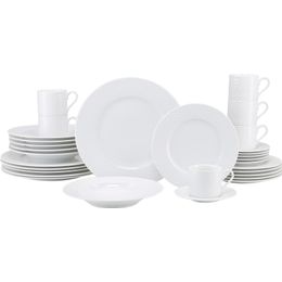 Kombiservice Creatable "Polo, Service 30-tlg.", wei&szlig;, 30, Porzellan, Geschirr-Sets, Kombiservice, Daily Use, Zeitlos