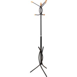 Garderobenst&auml;nder Inosign, schwarz, H:175cm T:50cm &Oslash;:50cm, Metall, Garderobenst&auml;nder, aus Metall, H&ouml;he 175 cm, 6 Haken