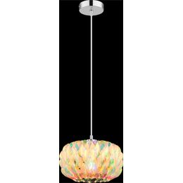 Globo LIGHTING H&auml;ngeleuchte "JUANA", verchromt, 1, &Oslash; 25cm H: 120cm, 1 Stk., Leuchten, Chrom-Pendelleuchte, Spiegeloptik, h&ouml;henverstellbar, E27, &Oslash;250mm, H&auml;ngeleuchte