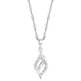 Kette mit Anh&auml;nger Amor "9947546", bunt (silberfarben, wei&szlig;), Halsketten, Damen, Silber 925 (Sterlingsilber), L: 42, mit Zirkonia (synth.)