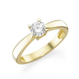 Verlobungsring Luigi Merano "mit Lab Grown Diamanten, Brillantschliff, Labordiamant, Gold 375" Gr. 56, gold, Fingerringe, Damen, 56, VVS = sehr sehr kleine Einschl&uuml;sse, Gelbgold 375, Verlobungsring