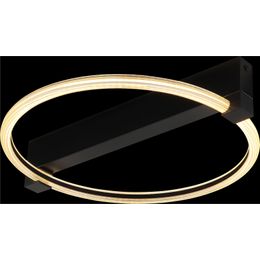 Globo LIGHTING Deckenleuchte "FLETCHER", schwarz matt, 1, &Oslash; 38cm H: 8,5cm, 1 Stk., Leuchten, LED Deckenleuchte 3000K, kompakt & effizient, Deckenleuchte