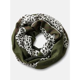 Loop Heine, Damen, gr&uuml;n (khaki), Viskose, gemustert, Modet&uuml;cher Loop