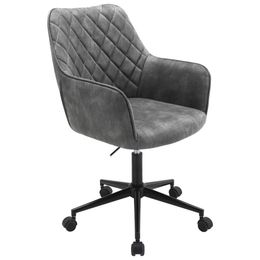 Xora Drehstuhl, Grau, Schwarz, Metall, Kunststoff, Textil, Drehkreuz, 57x88-100x62 cm, Sitzfl&auml;che 360&deg; drehbar, Typenauswahl, Arbeitszimmer, B&uuml;rost&uuml;hle, Drehst&uuml;hle