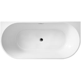 Badewanne Welltime "Alvor", wei&szlig;, B:80cm H:56,5cm L:170cm, Sanit&auml;racryl, Badewannen, wandanliegend, aus hochwertigem Sanit&auml;racryl, mit Pop Up Ventil, Topseller