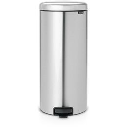M&uuml;lleimer Brabantia "NewIcon Treteimer, 30L", matt steel fingerprint proof, B:29,3cm H:67,9cm T:38cm &Oslash;:29,3cm, Kunststoff, Metall, M&uuml;lleimer, M&uuml;lleimer, sanft schlie&szlig;ender Deckel, mit leichter Pedalbedienung