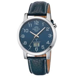 Funkuhr, blau, Armbanduhren, Herren, Funkuhr Quarzuhr