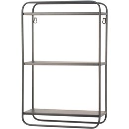 Wandregal, schwarz, B:36cm H:56cm T:15cm, Metall, HOFMANN LIVING AND MORE, Regale, Wandregal