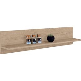 Ablageregal KOCHSTATION "KS-Virginia", braun (eiche sonoma), B:110cm H:24cm T:18cm, Holzwerkstoff, Regale, 110 cm breit