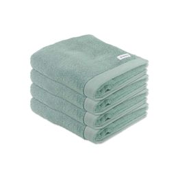 Handtuch Tom Tailor "Handtuch Color Bath Towel 4er Pack" Gr. M, gr&uuml;n, B:50cm, Obermaterial: 100% Baumwolle CO., Handt&uuml;cher