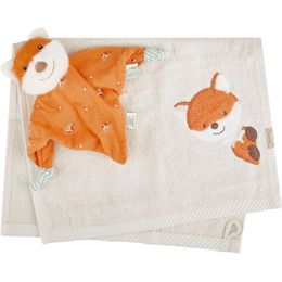 Schmusetuch Sterntaler "Geschenkset Fuchs Filou", Baby, orange (rost), Baumwolle, Polyester, Schnuffelt&uuml;cher