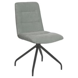 CARRYHOME Stuhl, Grau, Metall, Textil, Rundrohr, 50x90x63 cm, Stoffauswahl, Sitzfl&auml;che 180&deg; drehbar, Esszimmer, St&uuml;hle, Esszimmerst&uuml;hle, Vierfu&szlig;st&uuml;hle