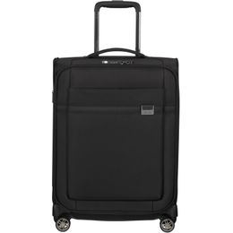 Weichgep&auml;ck-Trolley Samsonite "AIREA, verschiedene Gr&ouml;&szlig;en und Farben", Gr. B/H/T: 40cm x 55cm x 20cm 41 l, schwarz, Nylon, unifarben, Koffer, mit Volumenerweiterung, mit mehreren Tragegriffen, mit Fronttasche