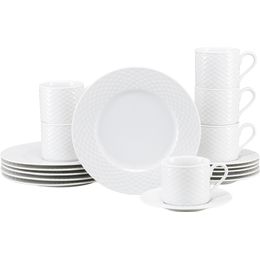 Kaffeeservice Creatable "Polo, Service 18-tlg.", wei&szlig;, 18, Porzellan, Geschirr-Sets, Kaffeeservice, Daily Use, Zeitlos