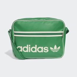 Sporttasche adidas originals "AIRLINER OG", gr&uuml;n, Obermaterial: 100% Polyurethan, Taschen Sporttasche, Schultertasche im angesagten Retrolook
