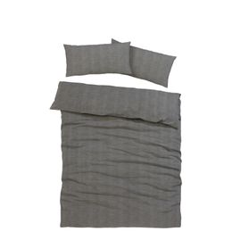 Bettw&auml;sche OTTO HOME "Melli", grau (anthrazit, meliert), B/L: 135cm x 200cm, 1 Stk., 1 Stk., Biber, B/L: 80cm x 40cm, 2, Biber, Obermaterial: 100% Baumwolle, Bettw&auml;sche, Bettw&auml;sche, Bettw&auml;sche aus Baumwolle, Leinen-Look in Melange-Optik