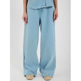 5-Pocket-Hose NORR "NORR Jeans Hannali", Damen, Gr. 36, Normalgr&ouml;&szlig;en, light blau stripe, Obermaterial: 100% Baumwolle, Hosen 5-Pocket-Hose