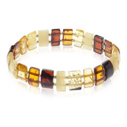 Armband OSTSEE-SCHMUCK "OSTSEE-SCHMUCK Armband Leni Armband Leni", braun, Armb&auml;nder, Damen, 19cm, Bernstein, Armband