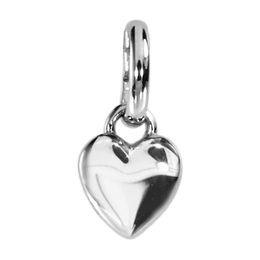 Kettenanh&auml;nger OSTSEE-SCHMUCK "OSTSEE-SCHMUCK Anh&auml;nger kleines Herz 5 mm", wei&szlig;, Schmuckanh&auml;nger, Damen, 10 x 5mm, Silber 925 (Sterlingsilber), 0,3 g, Kettenanh&auml;nger