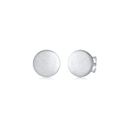 Paar Ohrstecker NENALINA "Basic Kreis Rund Geb&uuml;rstet Ohrstecker 925 Silber", grau, Ohrringe, Damen, onesize, ohne Stein, Silber 925 (Sterlingsilber)