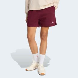 Shorts adidas Sportswear "W 3SS FL SHORT", Damen, Gr. M, N-Gr, maroon, normal, gr., Obermaterial: 70% Baumwolle, 30% Polyester, Hosen Shorts