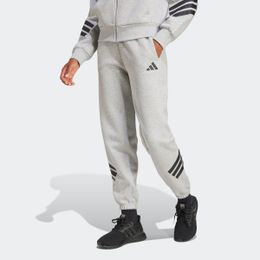 Sporthose adidas Sportswear "FUTURE ICONS 3-STREIFEN", Damen, Gr. XL, N-Gr, medium grau heather, normal, gr., Obermaterial: 67% Polyester, 33% Baumwolle, Hosen Sporthose