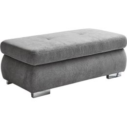 Hocker DIE PLANBAR "MP-IN16037", grau, B:129cm H:47cm T:64cm, 90% PES 10% PA, Hocker, Hocker mit Stauraum Polsterhocker, mit Stauraum