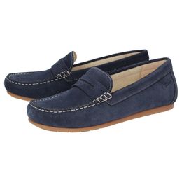 Slipper Sioux "Simadesa-700", Damen, Gr. 37.5 (UK 4 1/2), blau (dunkelblau), Obermaterial: 100% Kalbsveloursleder CAVL. 100% Gummi rubber., Schuhe Slipper