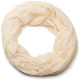 Loop styleBREAKER "Seidiger unifarbener Loop", Damen, wei&szlig; (creme, beige), Obermaterial: 100% Viskose CV., Modisch, Modet&uuml;cher Loop