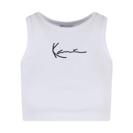T-Shirt Karl Kani "Karl Kani Damen", Damen, Gr. L, wei&szlig;, 97% Baumwolle, 3% Elasthan, slim fit, Rundhals, Shirts T-Shirt