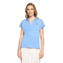 Kurzarmshirt Betty Barclay "Damen mit Schmucksteinen", Damen, Gr. 36, azurine, Jersey, Obermaterial: 100% Baumwolle, gerade normal, Shirts